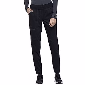 Cherokee Women Scrubs Pant Workwear Revolution Natural Rise Jogger WW011, M, Black