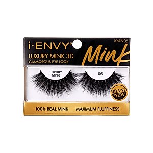 i-ENVY Luxury Mink collection 100% Real Mink (1 PACK, 6i-ENVY False Lashes Luxury Mink Collection Eyelashes 100% Real Mink Glamorous Eye Look Lashes Maximum Fluffiness 3D Multi-Curl Angle