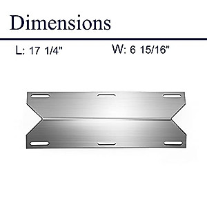 Boloda SPA231 Flavorizer Bar,Stainless Steel Heat Plate Replacement for Charmglow 720-0036，Kirkland 720-0025 Nexgrill 720-0016 Chateau 720-0058 Classic 720-0083-04R,Heat Shield,Burner Cover, Heat Tent