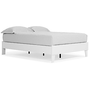 Signature Design by Ashley Piperton Modern Casual Youth Platform Bed Frame, Full, White
