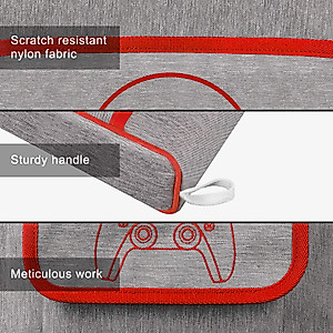 Eyglo Anti-Dust Cover for PS5 Sony PlayStation 5 Console Protective Cover Case -Anti Scratch and Waterproof, Support for PS5/Controllers/12 Game Discs (Red)