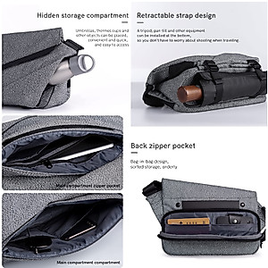 VGOAL Crossbody Sling Bag for Men, Versatile Travel Hiking and Working Mens Chest Bag Daypack Fashion Radiant Cycling Sling (DARK GREY)