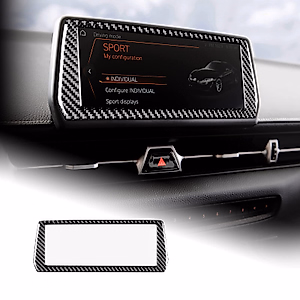 AIRSPEED Car Central Navigation Screen Panel Cover Carbon Fiber Center Console Auto Interior Trim Sticker for Toyota Supra GR A90 A91 MK5 2019-2022, Black