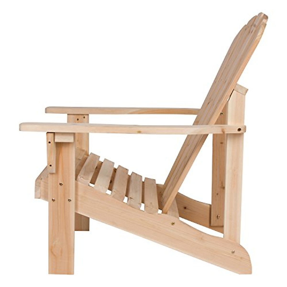 Shine Company 4617N Rockport Wooden Adirondack Chair | Outdoor Patio Chair | Firepit Chairs for Garden, Backyard, & Deck – Natural