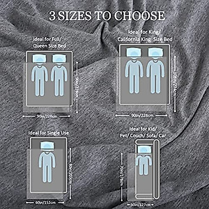 CHOSHOME Cooling Blanket for Hot Sleepers Lightweight Summer Cold Thin Blankets for Sleeping, Hot Flashes Night Sweats, Soft Blanket for Bed, Throw Size, Gray