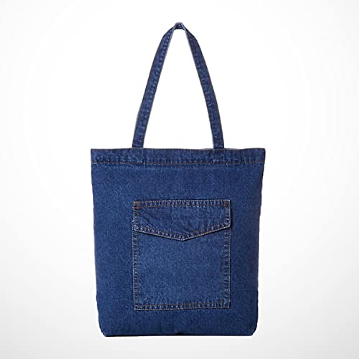 VALICLUD Denim Shoulder Handbag Canvas Handle Bag Denim Shoulder Tote Denim Shoulder Bags Denim Tote Bags Large Tote Bags Bags Casual Denim Canvas Shoulder Bag Casual Denim Tote