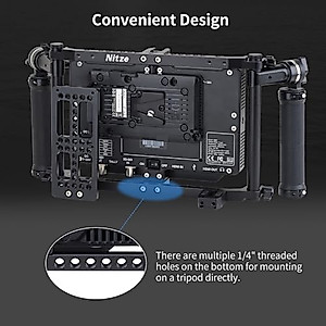 Nitze Director's Monitor Cage with Adjustable Handles for up to 9 Inch LCD Monitor Universal Monitor Cage - JSQ-002