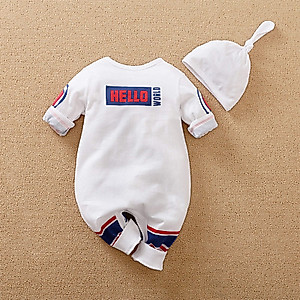 RELABTABY Infant Baby Boy Clothes Astronaut Print Romper Jumpsuit Bodysuits Outfits Onesies Spring and Autumn