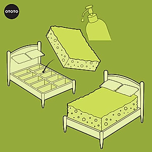 OTOTO Clean Dreams Kitchen Sponge Holder - Plastic Dish Sponge Holder for Kitchen Sink, Fits Any Standard Size Scrubby - Kitchen Sink Organizer, Decor, and Unique Gift Idea - Sponge Included