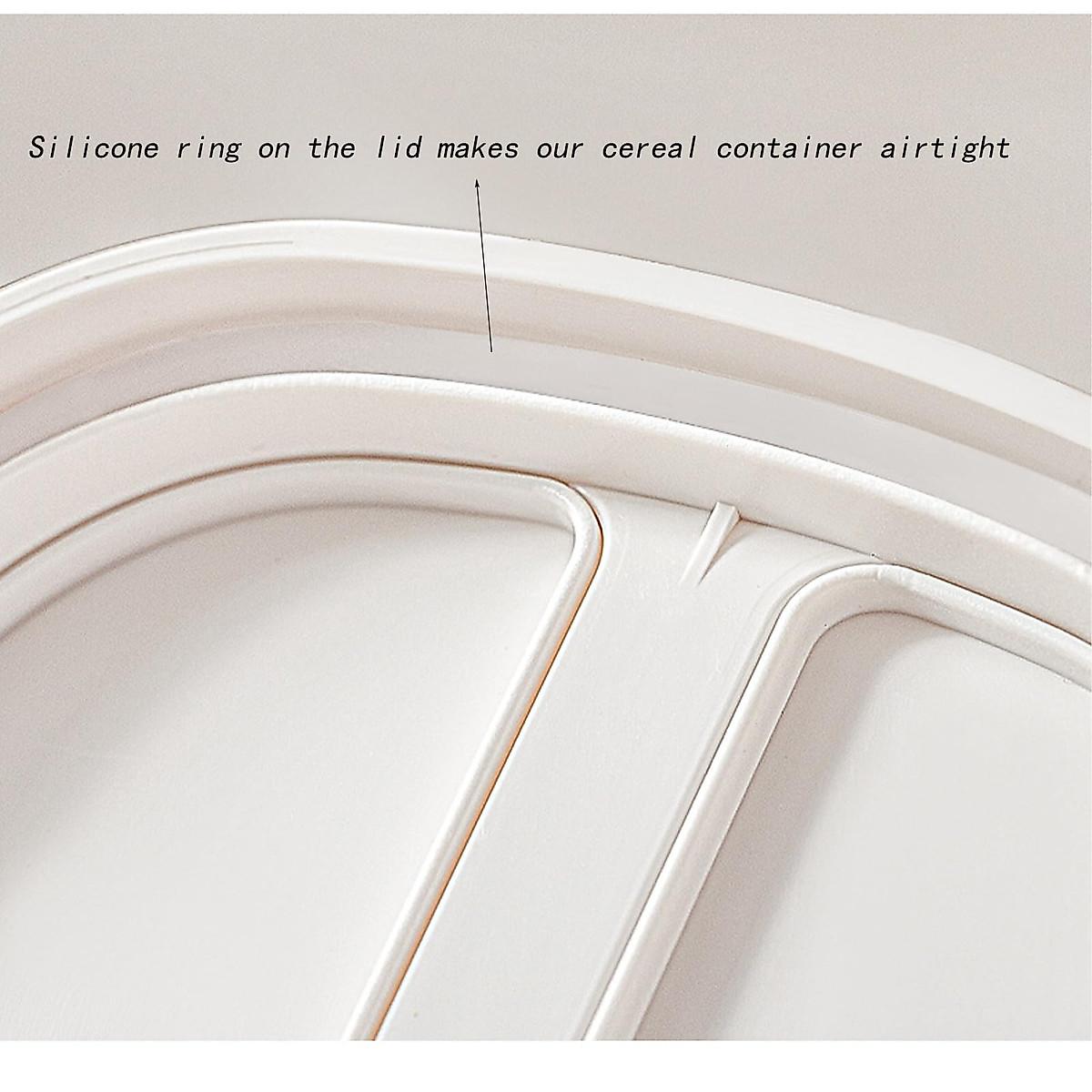 ZENFUN 2 Packs Airtight Pasta Containers, 108 FL OZ Plastic Storage Jars Canisters with 4 Compartments, Cereal Spaghetti Container Storage for Pantry, Grain, Noodles, Beans