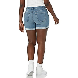 Amazon Essentials Women's 4" Denim Short, Medium Wash, 10