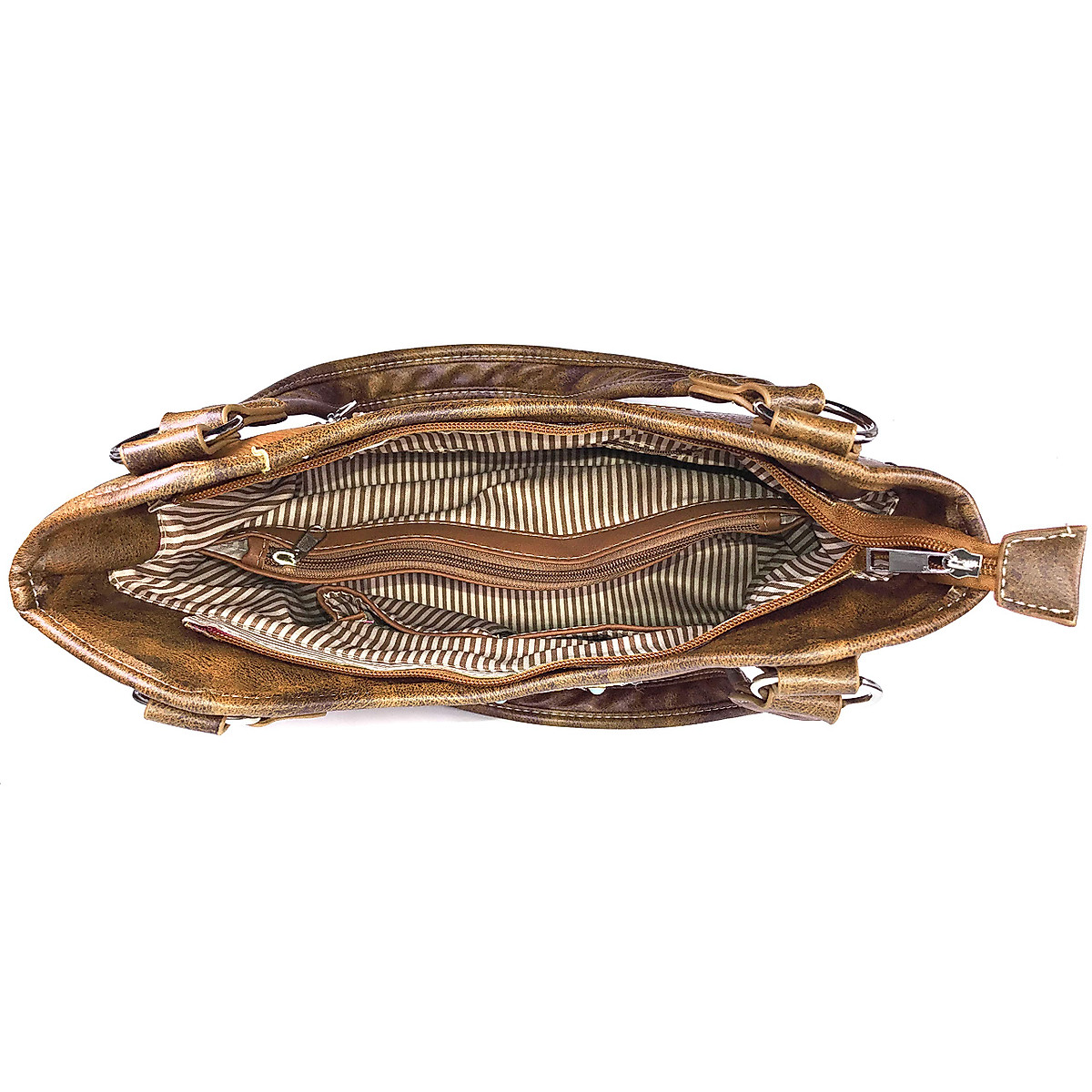 Zelris Dakota Dales Pony Horse Embroidery Mane Western Country Women Conceal Carry Tote Purse with Matching Wallet Set (Purple)