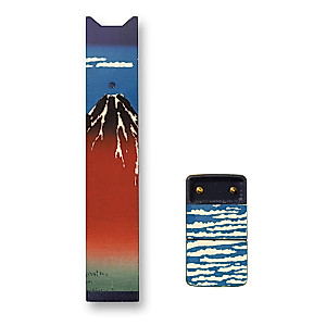 Biijo Japan Juul Skin Wrap for juul Accessories Sticker SYARAKU Hokusai Utagawa Kuniyoshi UKIYOE (Hokusai AKAFUJI)