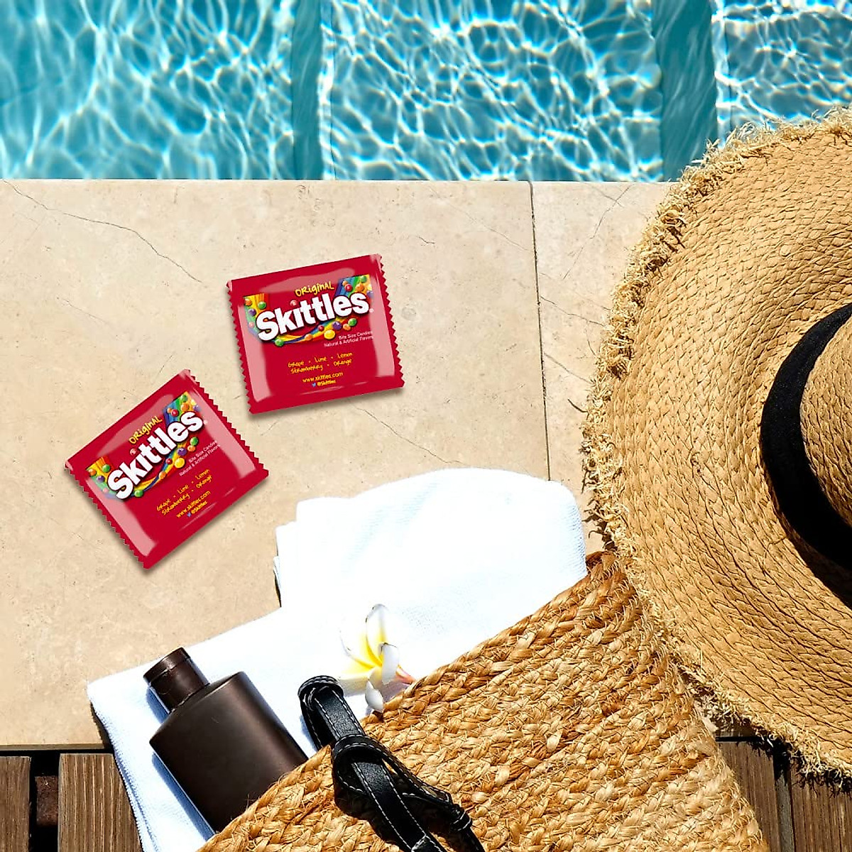 Skittles Original Fun Size Chewy Candy Bulk Individually Wrapped, Candy Bags for Party Favors - 4 Lb Bulk Box