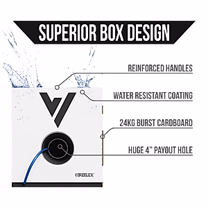 Voltive Cat5e Shielded Riser (CMR), 1000ft, Blue - Solid Bare Copper Bulk Ethernet Cable - FTP - 350MHz - UL Certified & ETL Verified