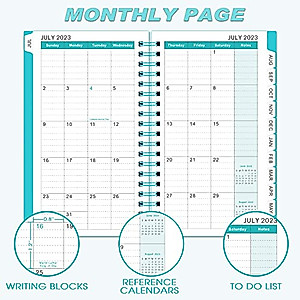 2023-2024 Pocket Planner/Calendar - Weekly & Monthly Pocket Planner, JULY 2023 - JUNE 2024, 6.8" x 4.3", Strong Twin - Wire Binding, Plastic Cover, Round Corner