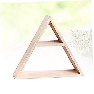 Zerodeko Wall Hanging Organizer for Wall Tool Triangle Home Living Display Pinewood Daily Decoration Hand-Made Rack Hanging Dispaly Storage Room Tier Use Shelf Wooden Bedroom Wall Mounted Shelf