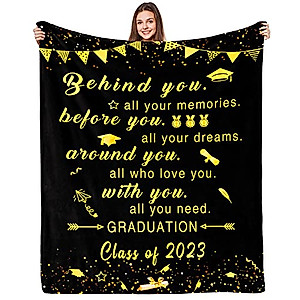 Gifts for Graduation Blanket 2023 Graduation Day Blanket Gifts Graduation Class of 2023 with Senior School College Custom Graduation Gifts Blanket Gifts for Women Men Friends Daughter Son 50x60 Inch