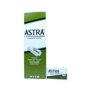 Astra Superior Platinum Double Edge Shaving Razor Blades 100 Pcs Barber Favored by Astra