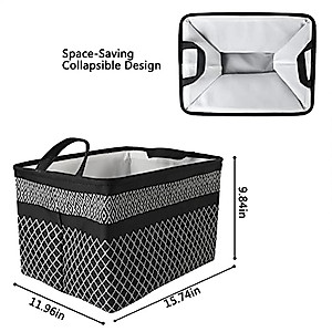 Storage Basket 2-Pack Fabric Storage Bins for Organizing Clothes Toys Collapsible Storage Basket with Handles Storage Bins for Shelves