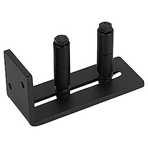 Barn Door Guide Black, Carbon Steel Sliding Barn Door Floor Guide for Bottom Adjustable Roller and Wall Mount System, Smoothly and Quietly 4.1x1.6in