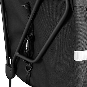 BV Bike Panniers 26L With Adjustable Hooks - Panniers For Bicycles With Carrying Handle, Bike Pannier Bag With 3M Reflective Trim For More Visibility - Bicycle Commuting Pannier Fit Most Bicycle Rack