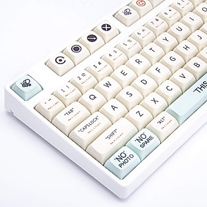 Tokey 144 Keys Set XDA Profile Custom Keycaps PBT Dye Sublimation ANSI Layout Keycaps Set for Gateron Kailh Cherry MX Switches Mechanical Gaming Keyboards (Plastic Theme)