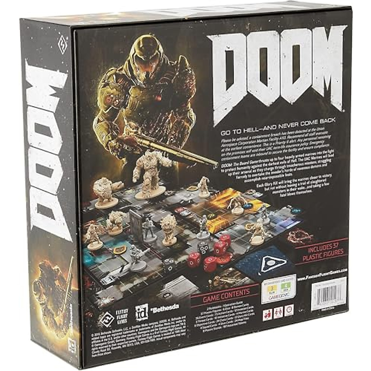 Doom The Board Game (2nd Edition) - Sci-Fi Combat Strategy Game Based on the Video Game for Kids & Adults, Ages 14+, 2-5 Players, 90 Minute Playtime, Made by Fantasy Flight Games
