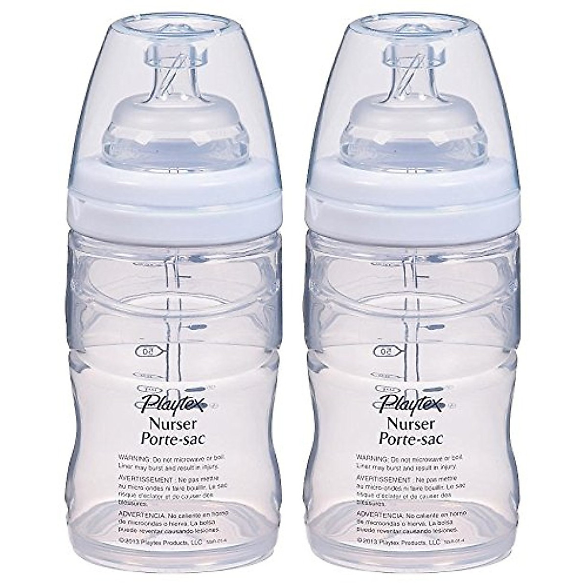 Playtex Cs05328/05587 4 Ounce Premium Nurser Drop Ins Bottle Assorted Colors - Pack of 2