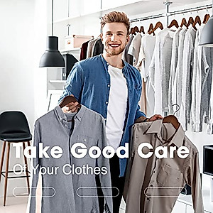 JDGOU Wooden Hangers 20 Pack Clothes Hangers Wood Hangers Walnut Smooth Finish Coat Hanger for Closet Heavy Duty Hangers for Clothes Dress Suit