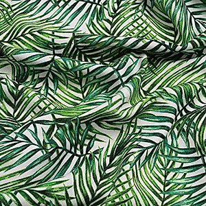 Changing Pad Cover Green for Baby Girl and Boy - Thick and Absorbent - Soft Cotton - OekoTex Certificate - Made in Europe - Baby Registry Shower Gift - Beautiful Packaging – Green Palm Leaves