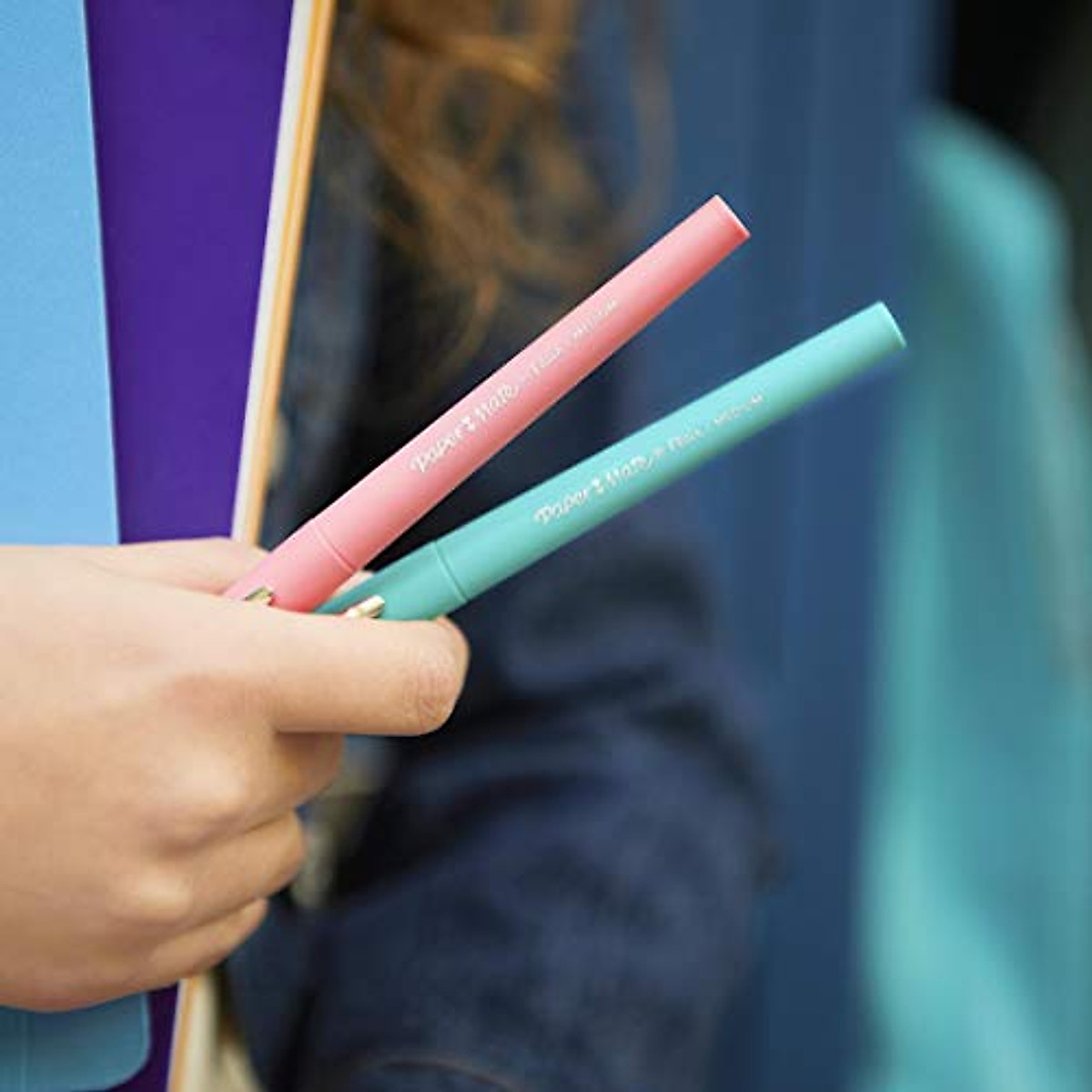 Paper Mate Flair Felt Tip Pens, Medium Point (0.7mm), Assorted, Special Edition Retro Accents, 12 Count