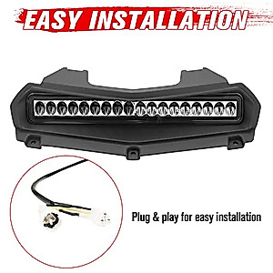 A & UTV PRO LED Hood Scoop Light for Yamaha Wolverine RMAX 1000 RMAX2/ RMAX4 2021 2022 2023, Front Auxiliary Light Bar Daytime Running Light Accessories, Plug-n-Play, 1PC