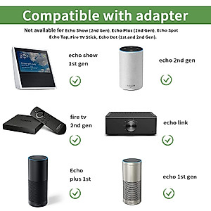 21W Charger Power Cord, Compatbile with Alexa Echo 1st 2nd Generation, Echo Show 5 3rd Gen, Echo Show 1st Gen, Echo Plus 1st Gen, Echo Look, Echo Link, 15V 1.4A AC Power Adapter.