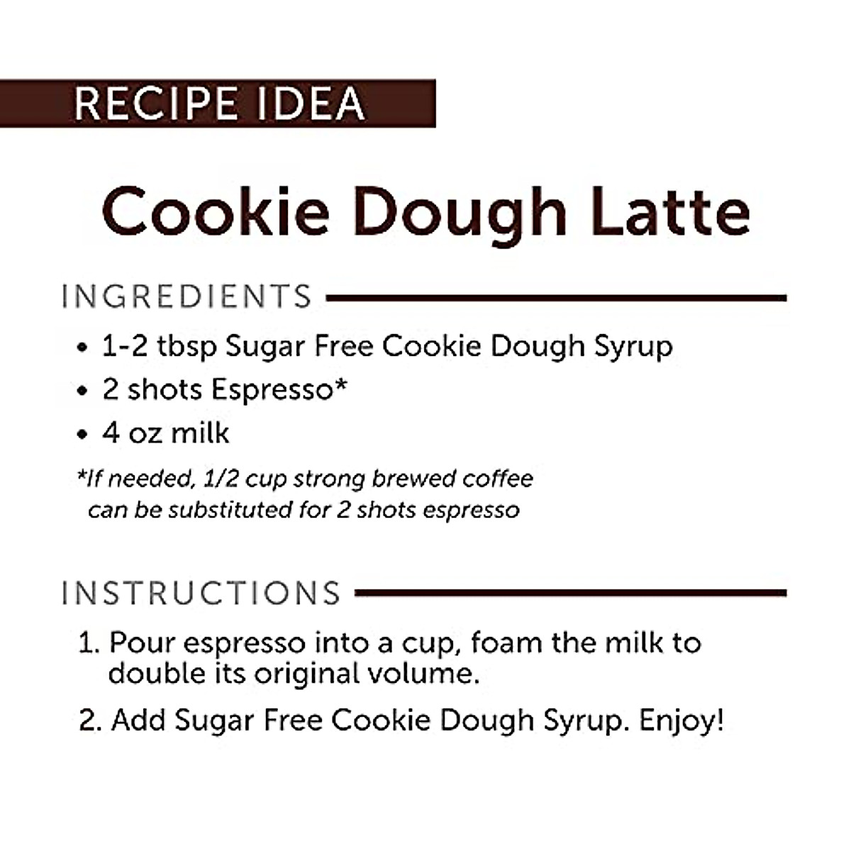 Jordan's Skinny Syrups Sugar Free Cookie Dough Syrup | Gluten Free | Keto | Kosher | Made in the USA