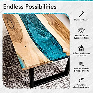 Epoxy Resin Kit, Huhuhero 18oz Crystal Clear Resin Epoxy Craft Casting Resin Art Resina Epoxica Transparente for Coating, Molds, Wood, Tumbler, Jewelry, River Table, Bar Top. Arts and Crafts Supplies