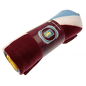 Premier Life Aston Villa FC Crested Fleece Blanket Throw Pulse Gift Present, Multicoloured, 120Cm X 150Cm