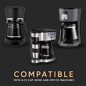 Tupkee Coffee Filters 8-12 Cups - 600 Count, Basket Style, Natural Brown Unbleached Coffee Filter, Made in the USA