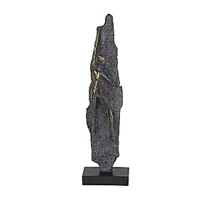 Deco 79 Polystone People Decorative Sculpture Climbing Home Decor Statue, Accent Figurine 6" x 5" x 19", Bronze