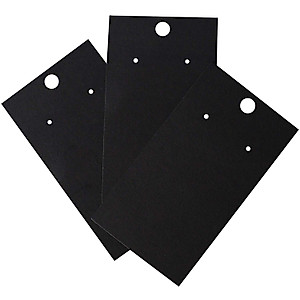 250 Pack Earring Cards - Earring Card Holder - Custom Earring Cards for Earring Display - Hanging Earrings - Bulk Earring Cards - 2 x 3.5 Inches - Black (Pack of 250)