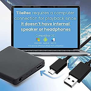 Mini Voice Activated Recorder with 300 Hours Recording Capacity, Small Audio Recorder with 30 Hours Battery - Tiny Recording Device by Atto Digital