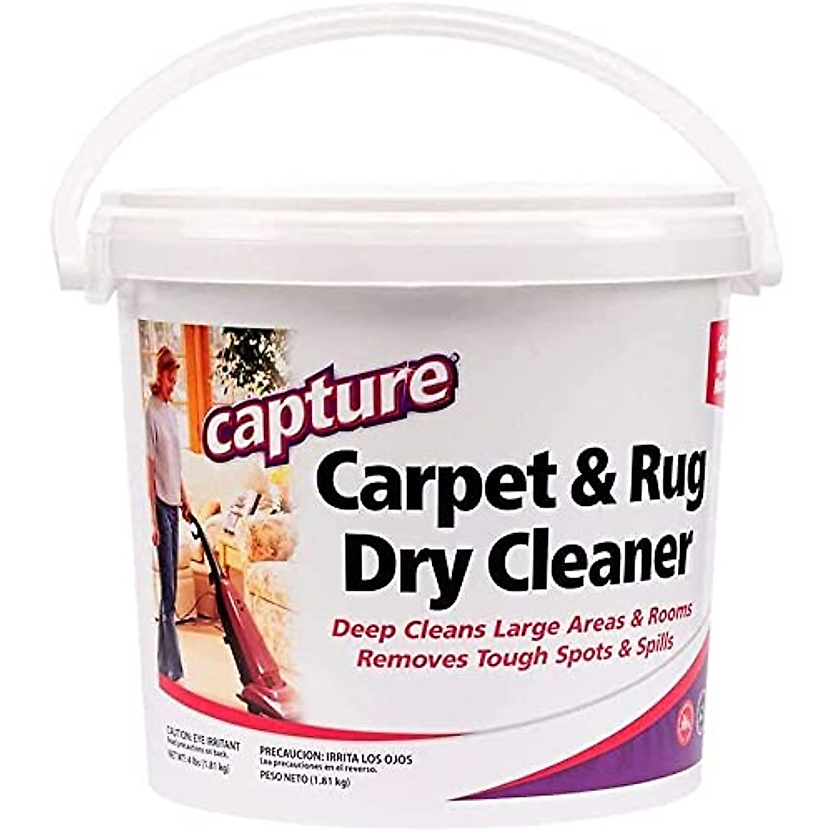Capture Carpet & Rug Dry Cleaner w/Resealable lid (4 Pound) Spot and Stain Remover Carpet, Couch, Sofa Cleaner (32 oz) Bundle
