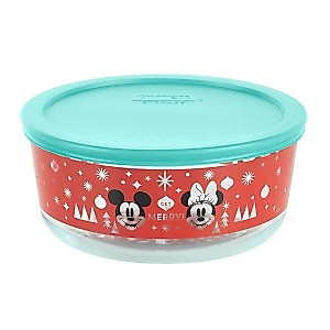 Pyrex Glass 8-piece Decorated Food Storage Set - Mickey & Minnie