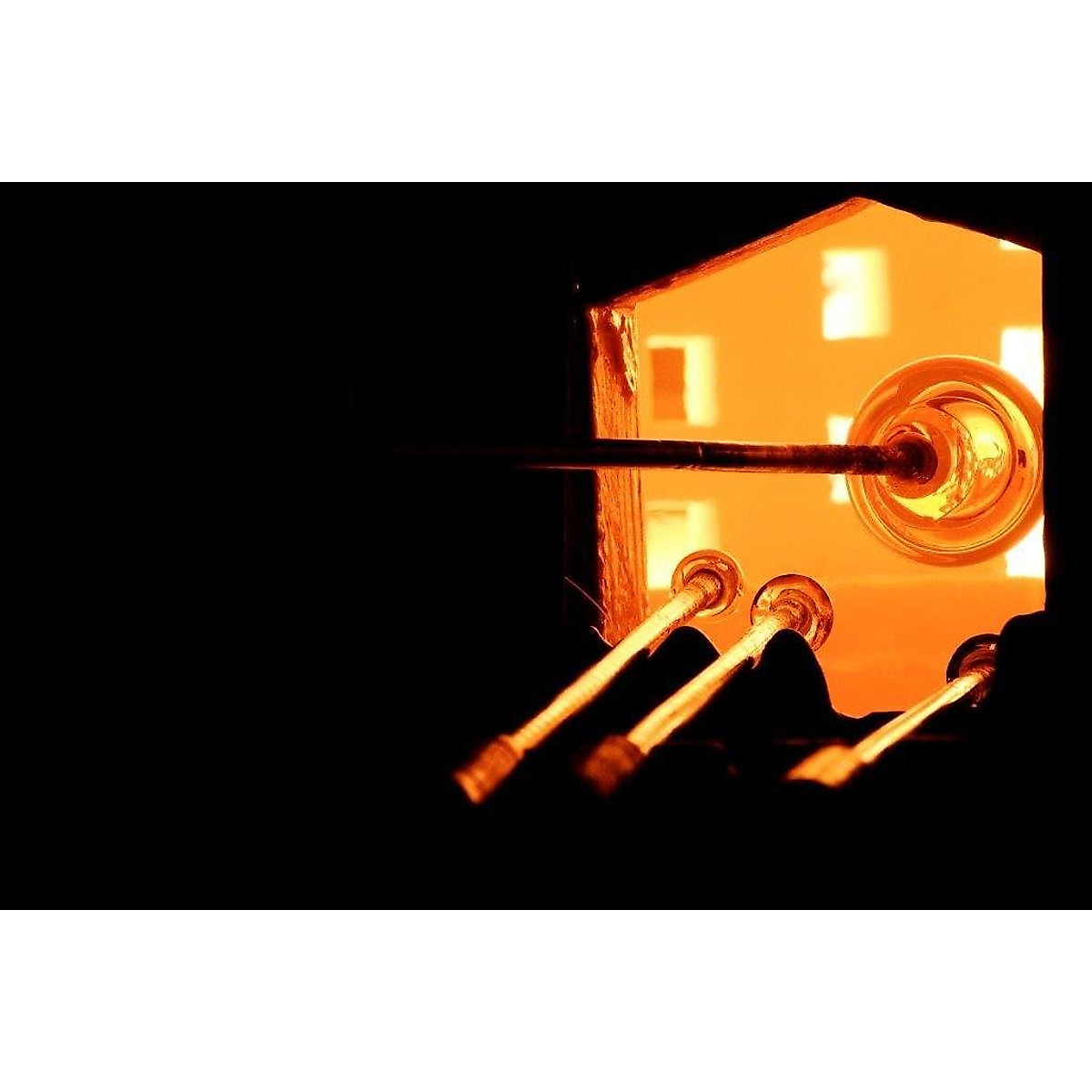 Decorative Glass Bowl Fruit Display - Etched, Hand Painted Leaves Decor - Mouth Blown Clear Glass - Large Salad Serving Bowl - Gift Boxed - D: 10.2 in (26 cm) (Gold)