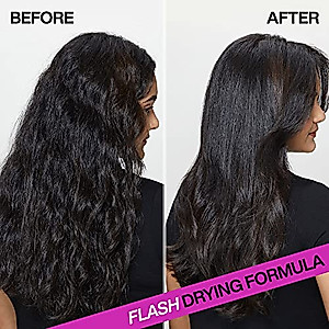 Redken Quick Blowout Heat Protection Spray | Blow Dry Primer Reduces Styling Time | Smooths & Adds Shine | Lightweight Blowdry Spray and Heat Protectant | For All Hair Types | 4.2 fl. oz.