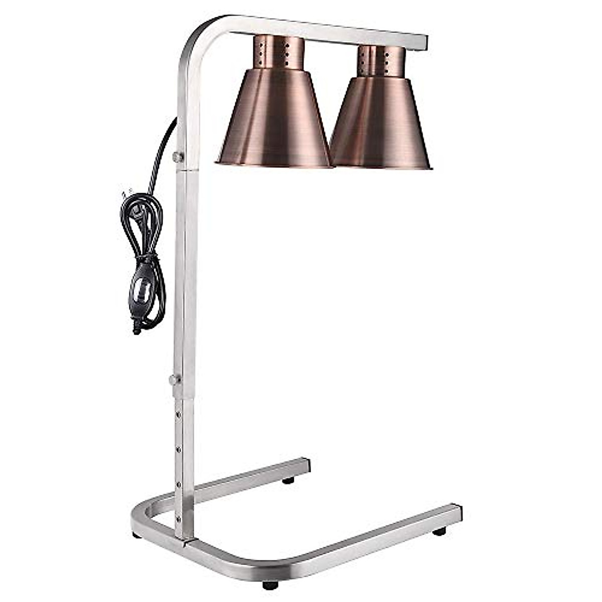 Commercial Food Heat Lamp Dual Bulb Countertop Buffet Food Court Restaurants