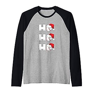 Christmas Baseball Funny Cute Raglan Baseball Tee
