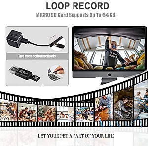 Pomocuty Wireless Camera Mini Hidden Spy Portable Small Nanny Cam with Night Vision and Motion Detection HD 1080P Body Surveillance Cameras for Home Security Indoor/Outdoor