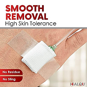 HEALQU Surgical Transparent Tape for Wound Care, Tubing, First Aid Supplies - 1" x 10yd Box of 12 Breathable, See Through, Microporous Waterproof Tape with Gentle Adhesion and Easy Monitoring