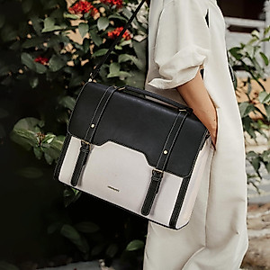 Missnine Laptop Bag 15.6 inch Canvas Messenger Bag for Women Professional Work Bag Shoulder Bag